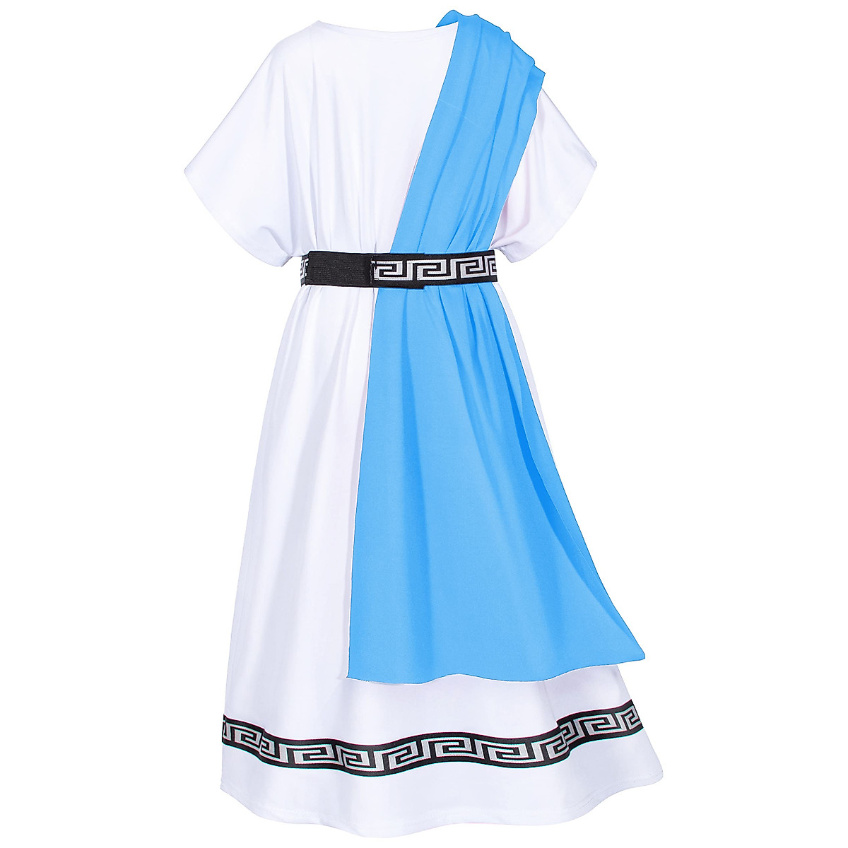 Kids Grecian Robe for Medieval times Olympic palace White Toga Costume 8-10 Years (140)