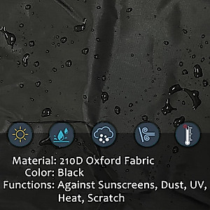 FCOUIID Deck Box Cover - Outdoor Ottoman Bench Protective Case 210D Heavy Duty Organizer Home Fitness Accessories, 63" L x 30" W x 28" H