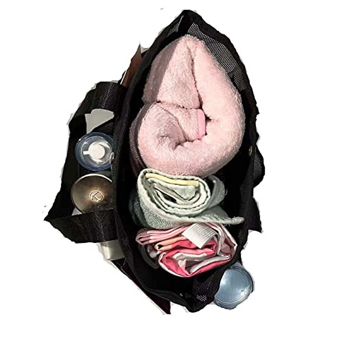 TNIDADLU Shower Tote Bag；Hand wash bag；Mesh Beach bag； basket portable Soft Bath Basket/foldable bath bag/storage bag…