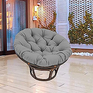 24x24 inch Seat Cushion Pillow Chair Pads Washable Waterproof Round Patio Seat Cushion for Indoor Outdoor Swing Chair Office Rocking Chair, Dark Gray (Dark Gray)