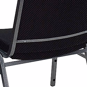 EMMA + OLIVER Big & Tall 1000 lb. Rated Black Fabric Stack Chair