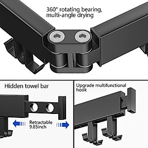 Kavlium Tri-Fold Wall Mounted Clothes Drying Rack, Laundry Drying Rack, Space Saver Clothes Rack, Easy to Install, Retractable Foldable Design for Balcony, Laundry, Bathroom.