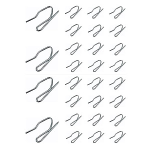 LKERLAN Heavy-Duty Offset Pin-On Drapery Hooks, 28 Hooks per Pack (28)