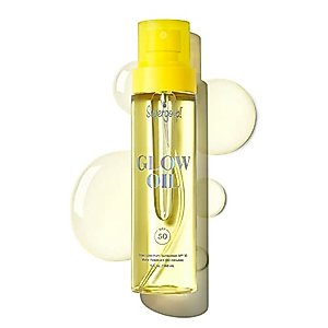Supergoop! Glow Oil SPF 50, 5 fl oz - Hydrating, Reef-Safe Vitamin E Body Oil with Broad Spectrum Sunscreen Protection - Nourishing Body Oil with Marigold, Meadowfoam & Grape Seed Extracts