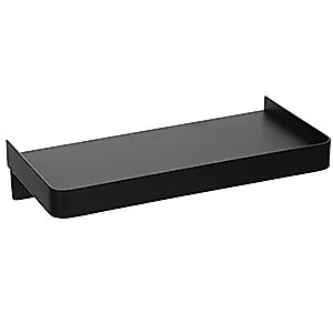 Zerodeko Phone Stand Black Floating Shelves Bathroom Organizer Wall Mounted Bathroom Small Wall Shelves Phone Shelf Makeup Organizer Space Bathroom Shower Shelves Small Shelf