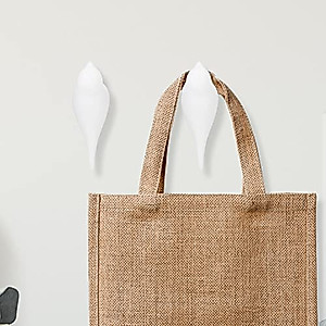 Jerliflyer Wall Bird Hook, Resin Bird Coat Hook Advanced Creative Wall Hanging Bird Decorative Art Hat Towel Bag Coat Hanger Family, Living Room, Bedroom, Shop Gift(White)