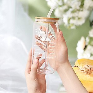 Christian Gifts for Women - Birthday Gifts for Women - Religious Gifts, Inspirational Gifts - Womens Gifts - Spiritual Gifts, Catholic Gifts Jesus for Women Mothers Day Birthday - 16 Oz Can Glass