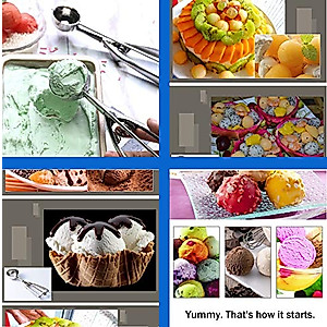 Cookie Scoop Set 3 PCS, with Trigger Large-Medium-Small Size for Kitchen Family Ice Cream Cookie Cupcake Muffin Meatbal multipurpose tainless Steel Ice Cream Scooper