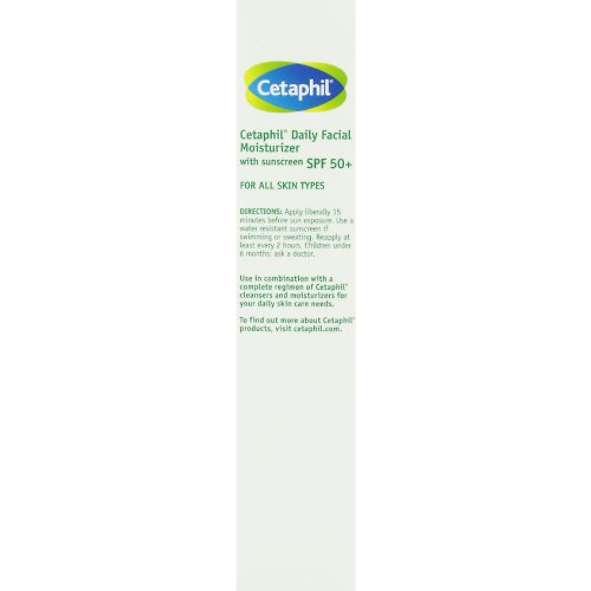 CETAPHIL Daily Facial Moisturizer SPF 50, Gentle Facial Moisturizer For Dry to Normal Skin Types, No Added Fragrance, (Packaging May Vary), 1.7 Fl Oz (Pack of 2)