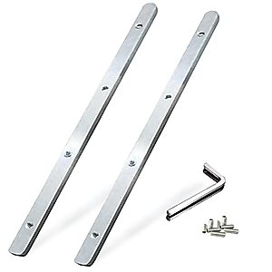Guide Rail Connector Accessory Kit 71358 482107 for Festool Makita DeWalt Track Saw Long Cuts, Triton in Integrated Guide Rail T-Slots for Secure Cutting, 2 Pack, Sliver