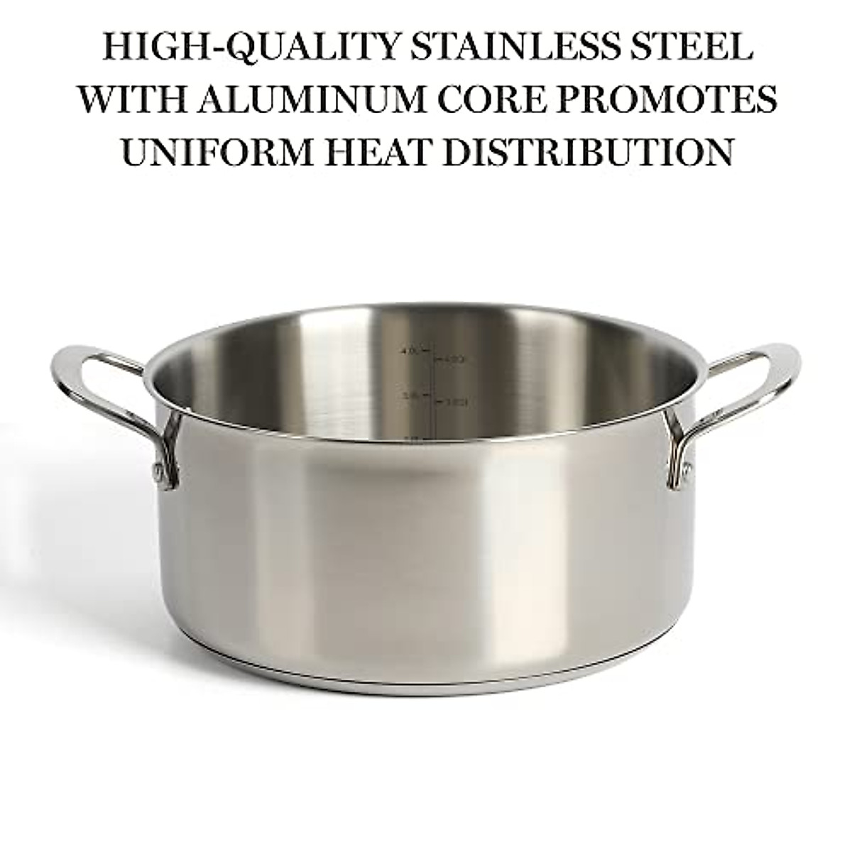 Martha Stewart Castelle 5-Quart 18/8 Stainless Steel Induction Safe Dutch Oven