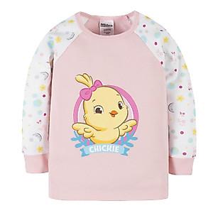 Canticos Unisex-Baby Girls' 4-Piece Snug Fit Cotton Pajamas, Pink, 18 Months