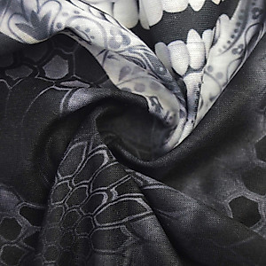 Obacle Half Face Mask Sun Dust Wind Protection Durable Tube Face Mask Bandana Skull Skeleton Face Mask for Men Women Bike Riding Motorcycle Fishing Hunting Cycling (Skull White Face Open Mouth)