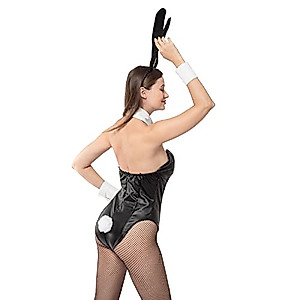 Spooktacular Creations Adult Women Bunny Costume Bunny Bodysuit for Halloween Dress Up Party, Role Cosplay, Theme Party-XL