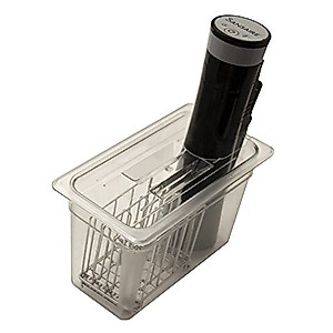 LIPAVI Sous Vide Container Model C5 – 1.75 Gallon, 12.7 X 7 Inch, Height 8 Inch. Strong, Clear Polycarbonate. NOT INCLUDED: Matching L5 rack and lids for virtually any Sous Vide machine.