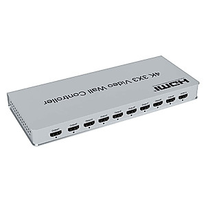 4K 3×3 Video Wall Controller(1x2/1x3/1x4/1x5/1x6/2x1/2x2/2x3/2x4/3x1/3x2/3x3/3x4/4x1/4x2/4x3/4x4) 4 TV Splicing Display Support 3840x2160/30Hz