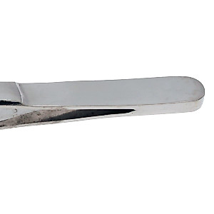 Aven 18400 Curved Serrated Tweezers with Lock, Stainless Steel, 6" Length, 1-5/8" Tip Length