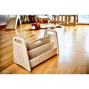 Montessori Freestanding Bookshelf | Storage Bookshelf | Easy Access Wooden Book Rack | Storage with Wooden Shelves for Your Kid's Books | Perfect Height for Kids (Medium)