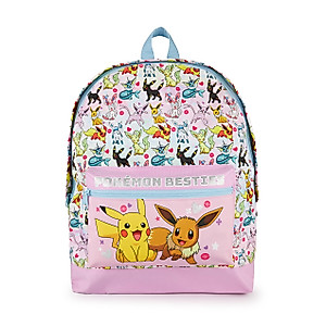 Pokemon Backpack Pikachu Eevee Besties Pink Glitter Bag