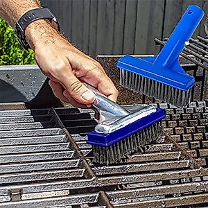 ATIE 5-Inch Heavy Duty Stainless Steel Bristle Wire Pool Algae Corner Brush for Concrete and Plaster Pool Spa to Brush Hard-to-Reach Pool Corners, Steps, Tiles