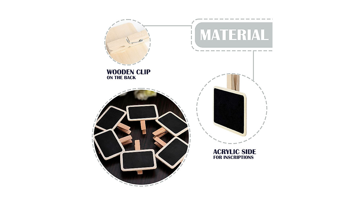 48 PCS Mini Chalkboard Signs - Perfect for Events