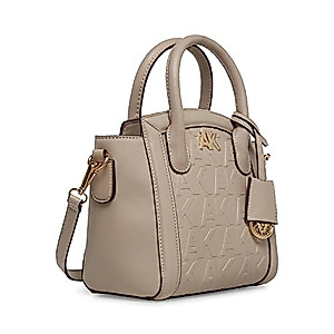 Anne Klein Embossed top Handle Mini Satchel, Stone