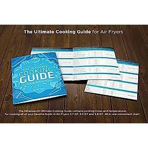 Air Fryer Rack Accessory Compatible with Costzon, Ninja, Power Airfryer Oven, Costway, Chulux, Farberware, Avalon Bay, Waterjoy, Cozyna, Keemo + More | Kebab Skewers + Cooking Times Cheat Sheet