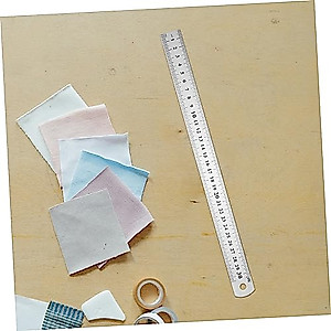 MAGICLULU 3pcs Steel Ruler 30cm Ruler Sewing Straight Ruler Clear Ruler Small Ruler Stainless Steel Scale Ruler Student Machinist Ruler Portable Rulers Measuring Ruler Office Double Sided