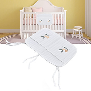 Eujgoov Crib 2 Pockets Organizer, Baby Bedside Hanging Storage Bag Soft Cotton Crib Bedside Organizer Hanging Bed Practical Storage Bag for Strollers Furniture(Olive Tuba)