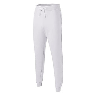 Jogger para Hombre Drawstring Pants for Men Sport Pants for Men Joggers for Men with Pockets Youth Baseball Pants Cotton Men Sweatpants Menswear for Men Deal of The Day Clearance A-White