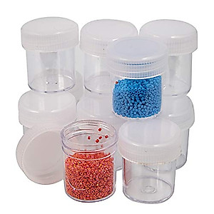 The Beadsmith Personality Case - Clear Storage Organizer Box, 8 x 8.5 x 1.75 inches - Includes 12 Small Containers with lids – 1.5 x 1.5 inches, Molded Case with Built-in Handle