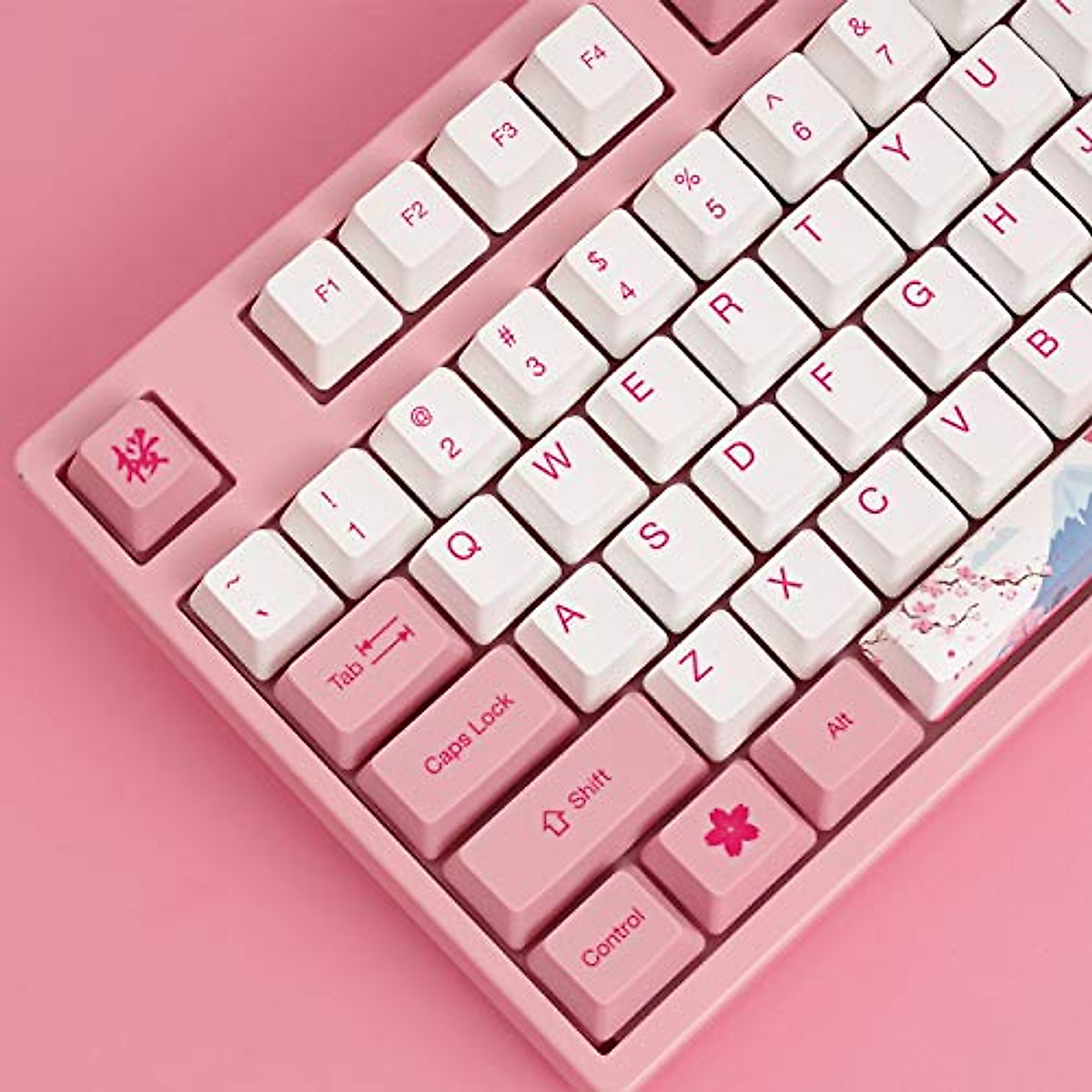 Akko TKL Wired Gaming Mechanical Keyboard, Programmable with OEM Profiled PBT Dye-Sub Keycaps and N-Key Rollover, 3087 Tokyo 87-Key Pink Keyboard for PC/Laptop/Mac (Akko 2nd Gen Orange Tactile Switch)