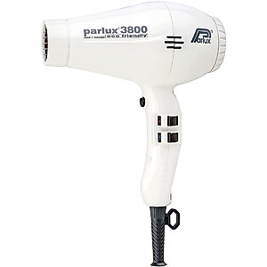 Parlux 3800 Eco Friendly Ionic & Ceramic White Hair Dryer + M Hair Designs Metal Mesh Diffuser (Bundle) – Lightweight, Fast-Drying, Frizz-Control Blow Dryer for Salon-Quality Styling