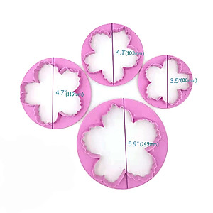 gobaker Big Peony Flower Cutters Set, Fondant Cake Gum Paste Flower Petal Cookie Cutter for Cake Decoration