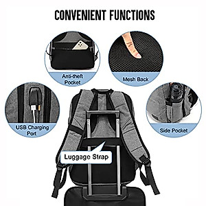 LOVEVOOK Laptop Backpack Work Backpack for Women Men 17 Inch with TSA & Anti Theft Lock Design Travel Computer Bag College Bookbag