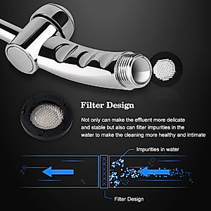 Handheld Bidet Toilet Sprayer Set with Dual Mode Spray Head (Jet/Soft) Premium Brushed Stainless Steel Sprayer for Bidet Attachment, Baby Cloth Diaper Sprayer Set, Bathroom Toilet Clean (Single Mode)