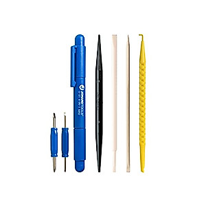 Jonard Tools TK-AT5 5 Piece Alignment Tool Kit with Spudger, Screwdriver, Alignment Tool, Orange Stick, and Probe Pick