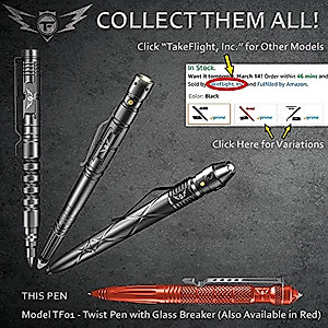 TAKEFLIGHT Tactical Pen Survival Gear – Aircraft-Grade Aluminum Tactical Multi Tool – Rugged, Lightweight EDC Pen Survival Tool with Glass Breaker - Cool Gadgets for Men - Father's Day Gifts for Men