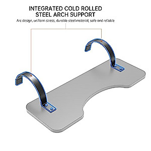 alfd suoke Ergonomics Desk Extender Tray, Computer Keyboard and Mouse Tray with Arched Design, Easy Installation, Table Mount Arm Wrist Rest Shelf, Computer Elbow Arm Support 25.1''×9.4''