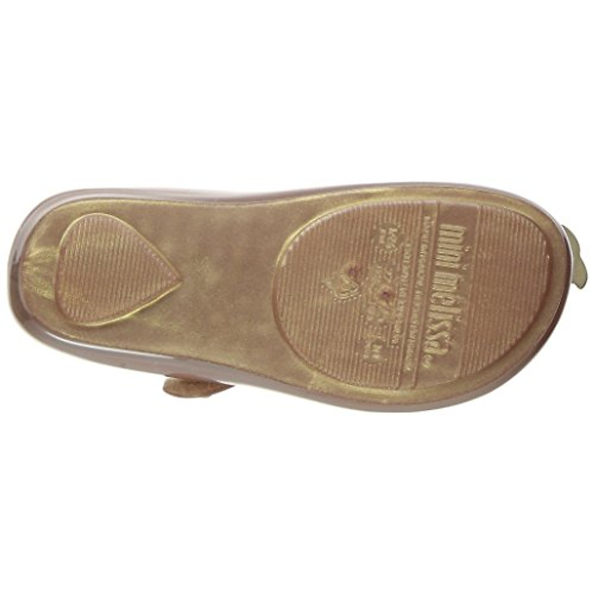 Mini Melissa Kids' Mini Ultragirl Beauty and the Beast Mary Jane Flat,Metallic/Pink,5 Regular US Toddler