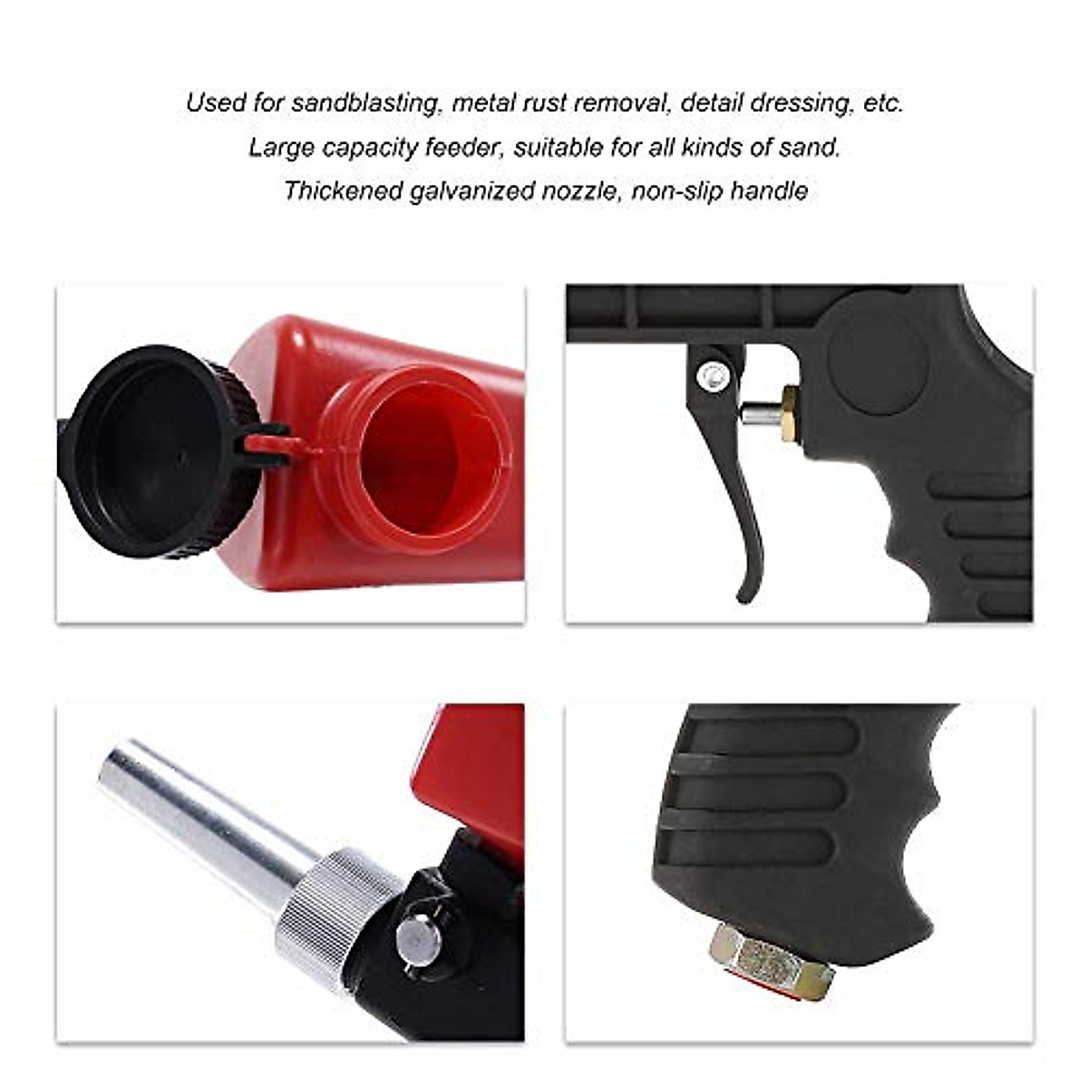 Air Sand Blaster, Pneumatic Sandblasting Gun Sand Blaster Machine Blasting Tool 90PSI for Sandblasting Polishing Metal Rust Removal