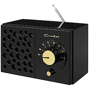 Crosley CR3042A-BK Maverick Portable AM/FM Radio with Bluetooth Receiver, Black