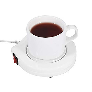 Teapot Warmer, 110V White Electric Powered Cup Warmer Heater Pad Coffee Tea Milk Mug US Plug