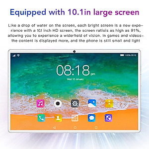Zopsc 10.1 inch Tablet for Android 5.1 P50 5G WiFi Calling Tablet 1GB 16GB 30W 200W 1960 1080 MT6592 8 Core 8800mAh(US)