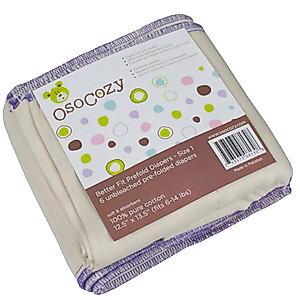 OsoCozy Better Fit Prefold Cloth Diapers - Small - 6 pk