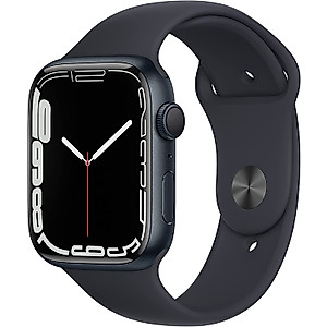 Apple Watch Series 7 (GPS, 45MM) - Midnight Aluminum Case with Midnight Sport Band (Renewed Premium)