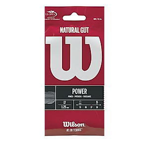 Wilson Natural Gut 17 Tennis String - Set, White