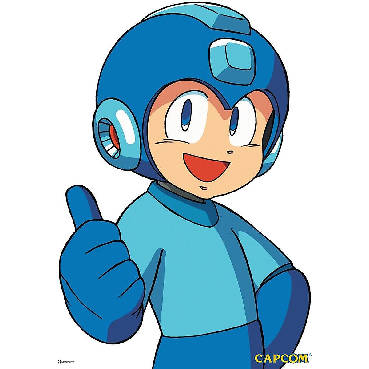 Mega Man Thumbs Up Video Game Video Gamer Classic Retro Vintage 90s Gaming MegaMan Capcom Legacy Collection Megaman 11 Mega Man X Dr Wily Cool Wall Art Print Poster 24x36