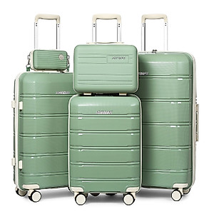 Joyway Luggage 5 Piece Sets， Lightweight Rolling Hardside Travel Luggage with TSA Lock，Luggage Set Clearance，Suitcase with Spinner Wheels for Women