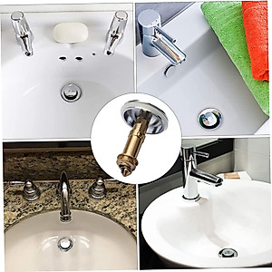 up Sink Drain Stopper,38 MM Push Sink Drain for Kitchen Bathroom sink Bath, Brass Chrome Plating